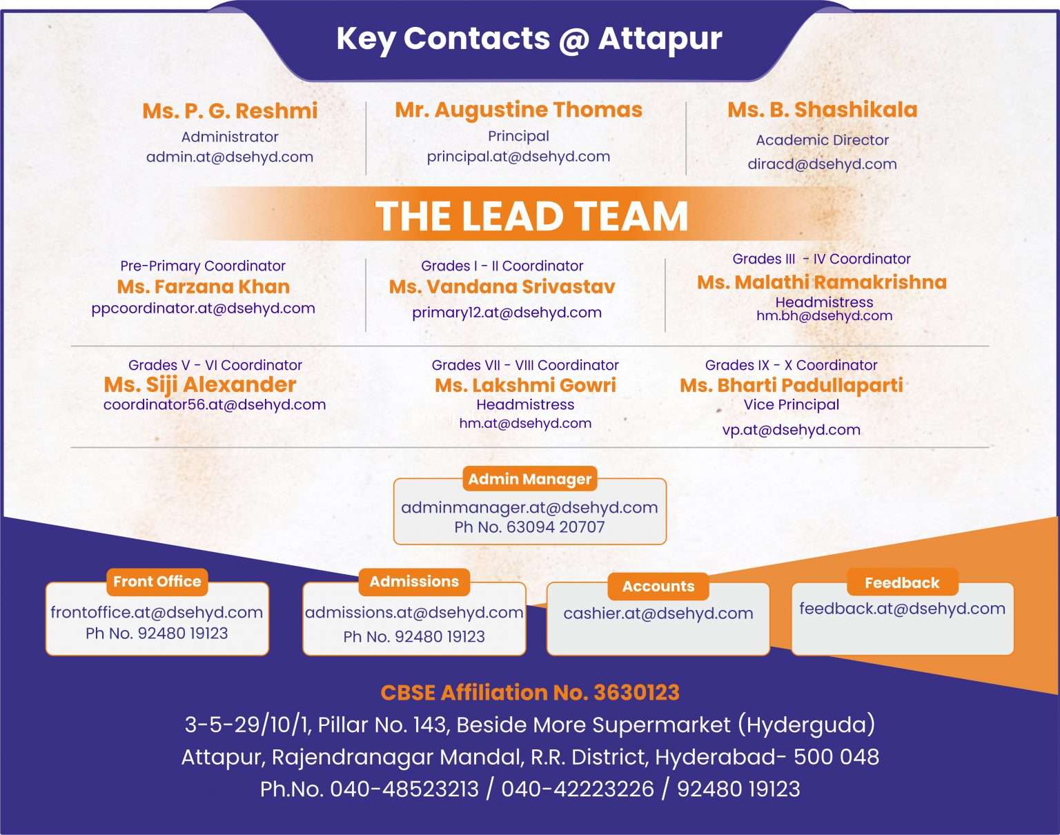 Key Contacts - Delhi School of Excellence