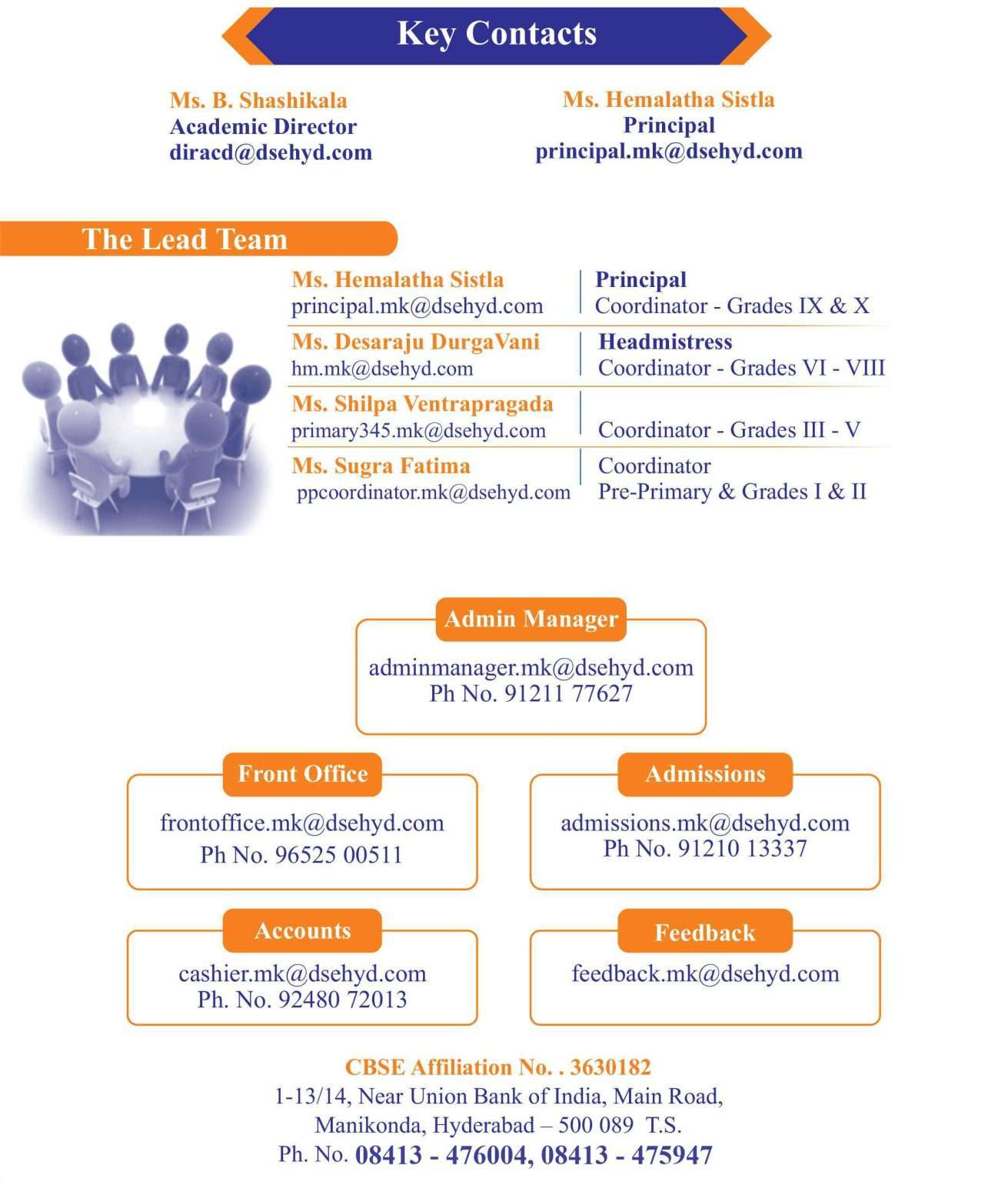 Key Contacts - Delhi School of Excellence